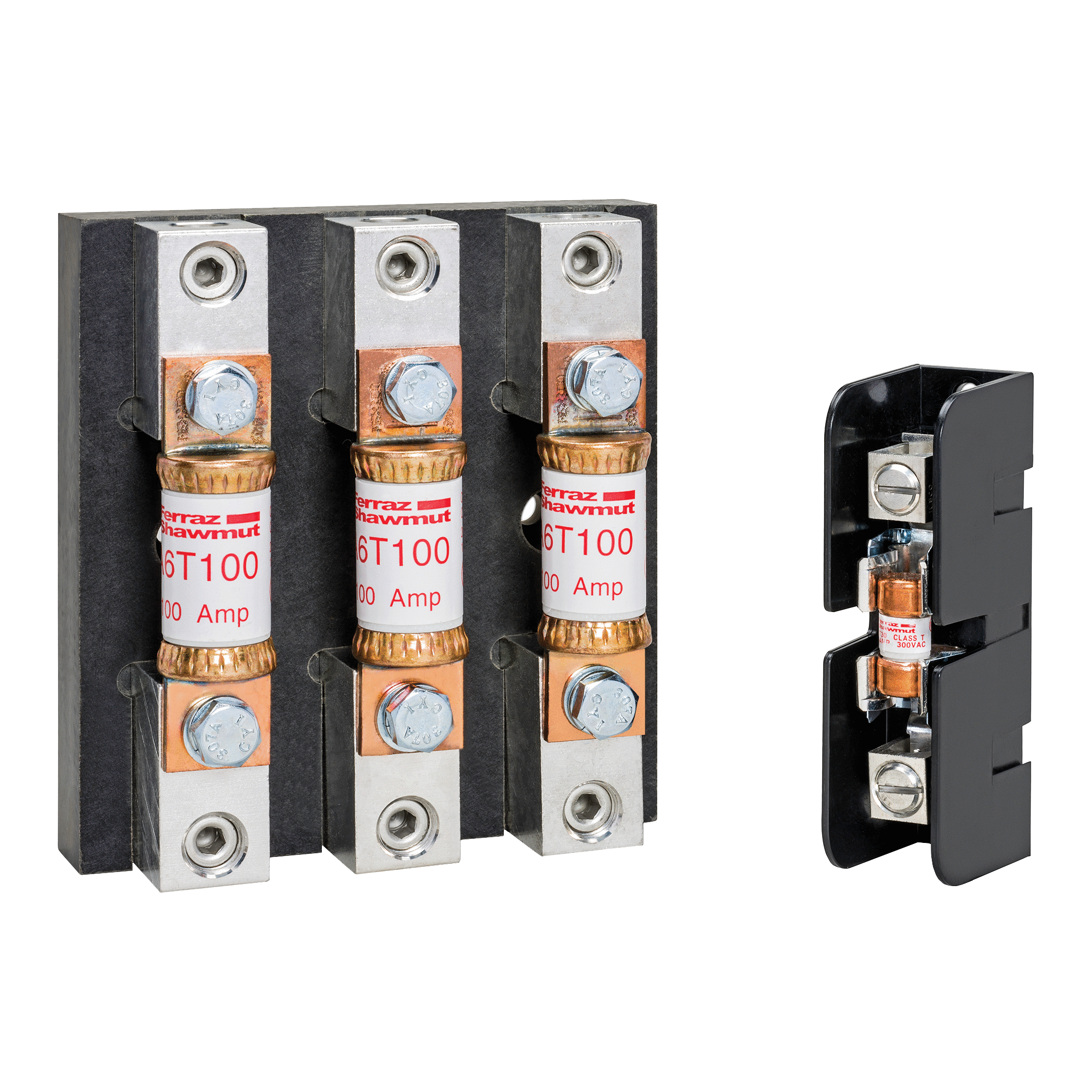 30319T - Fuse Bases 300V 30A Class T 4-pole Tin-Plate Copper Screw with ...