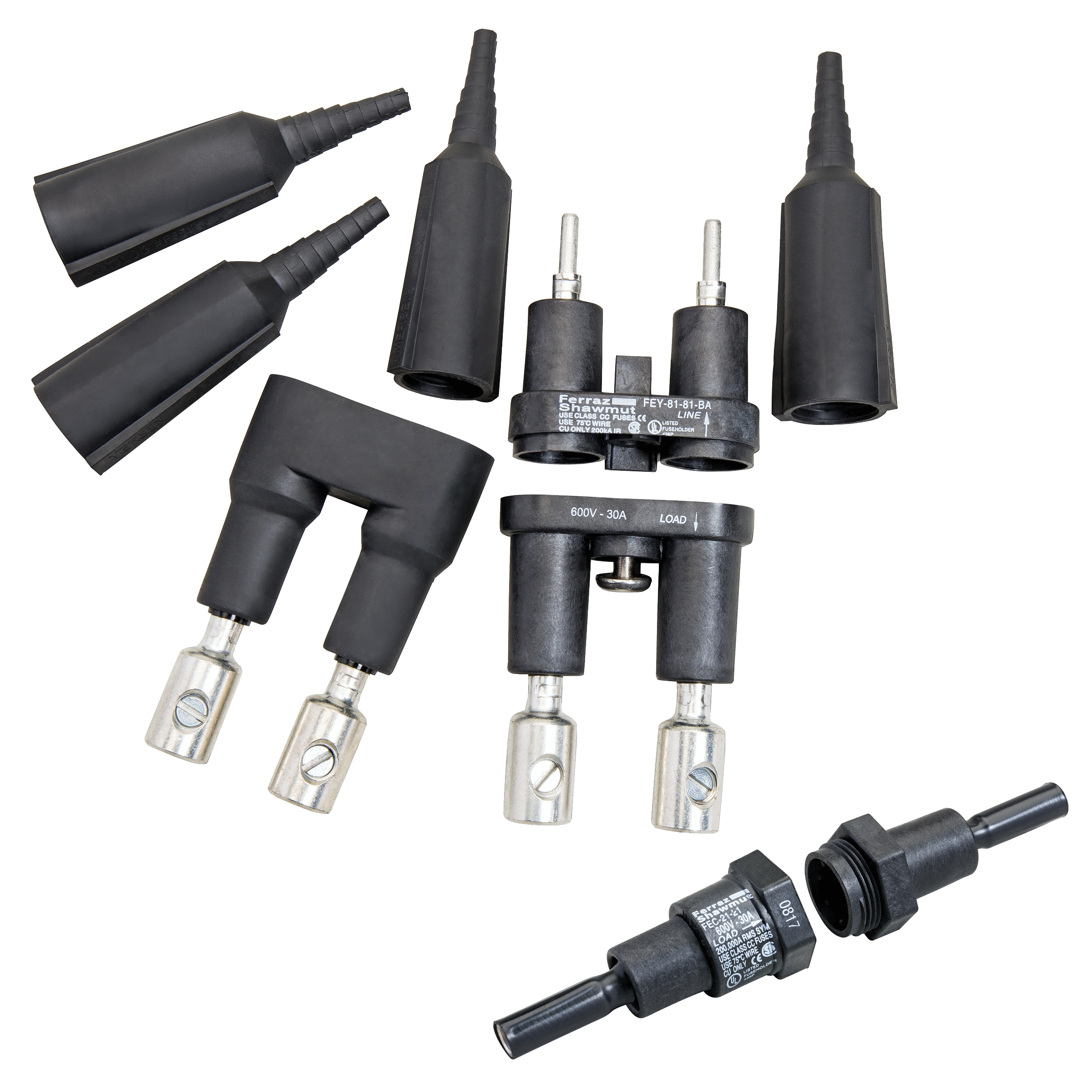 FEC-21-21 - Fuse Bases 600V 30A Class CC 1-pole 21-21 Crimp - Royal ...