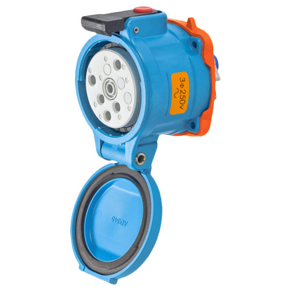 31-34173-K07-972 - DR50 RECEPTACLE POLY BLUE SIZE 3 TYPE 3R 3P+G 50A ...